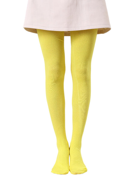 Collants colorés vintage à pieds pleins – Retro Stage-France