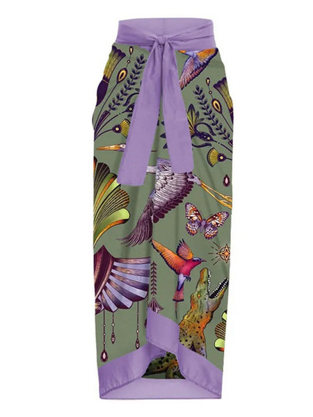 Maillot de bain et cache maillot à lacets motif d'animaux style tribal ...